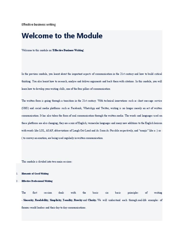 Effective Business Writing | PDF | Communication | Thought