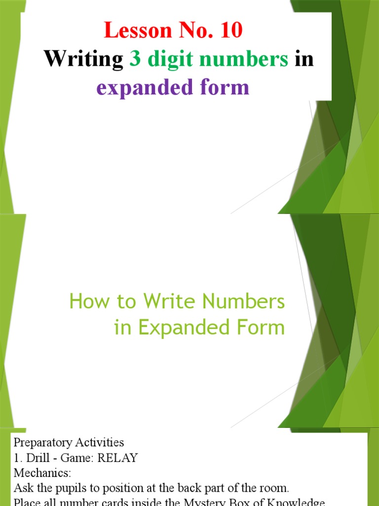 MATH LESSON 10 Edited | PDF | Equations | Numbers