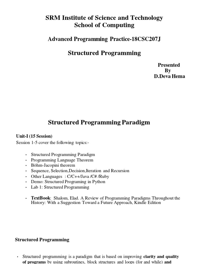 Unit I | PDF | Parameter (Computer Programming) | Method (Computer ...