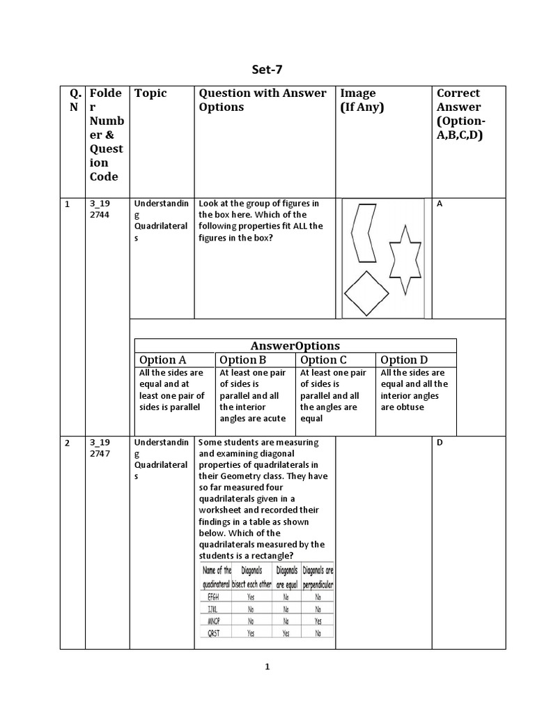 Set7 Maths Classviii PDF | PDF | Rectangle | Elementary Geometry