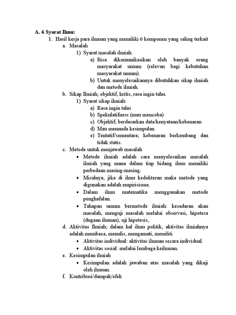 Catatan Matkul FKI | PDF