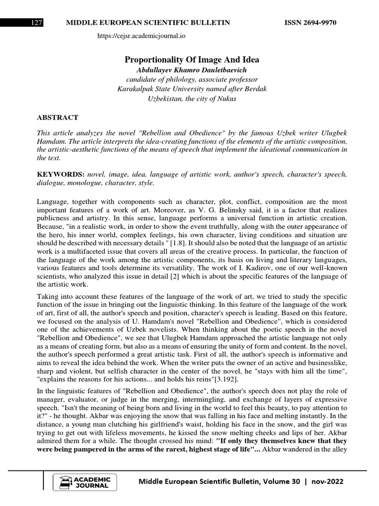 Proportionality of Image and Idea | PDF | Thought | Love