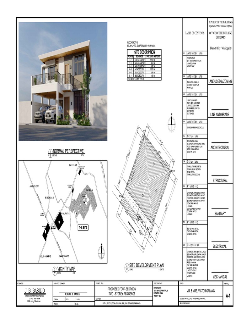 Site Plan and Architectural Drawings for a Residential Property in Bo ...