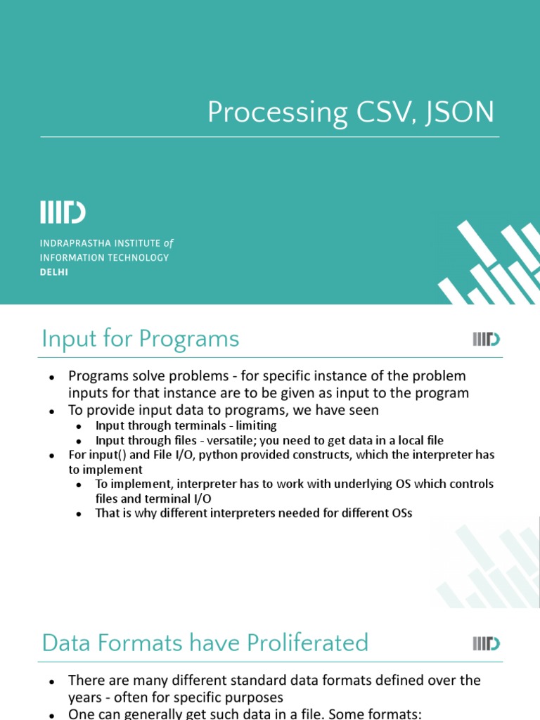 L29 Csv Json Reading Pdf Json Comma Separated Values