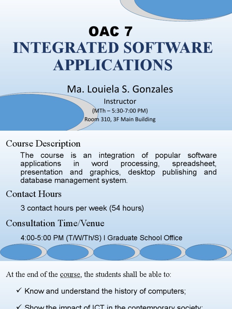 Syllabus | PDF | Application Software | Computer Science