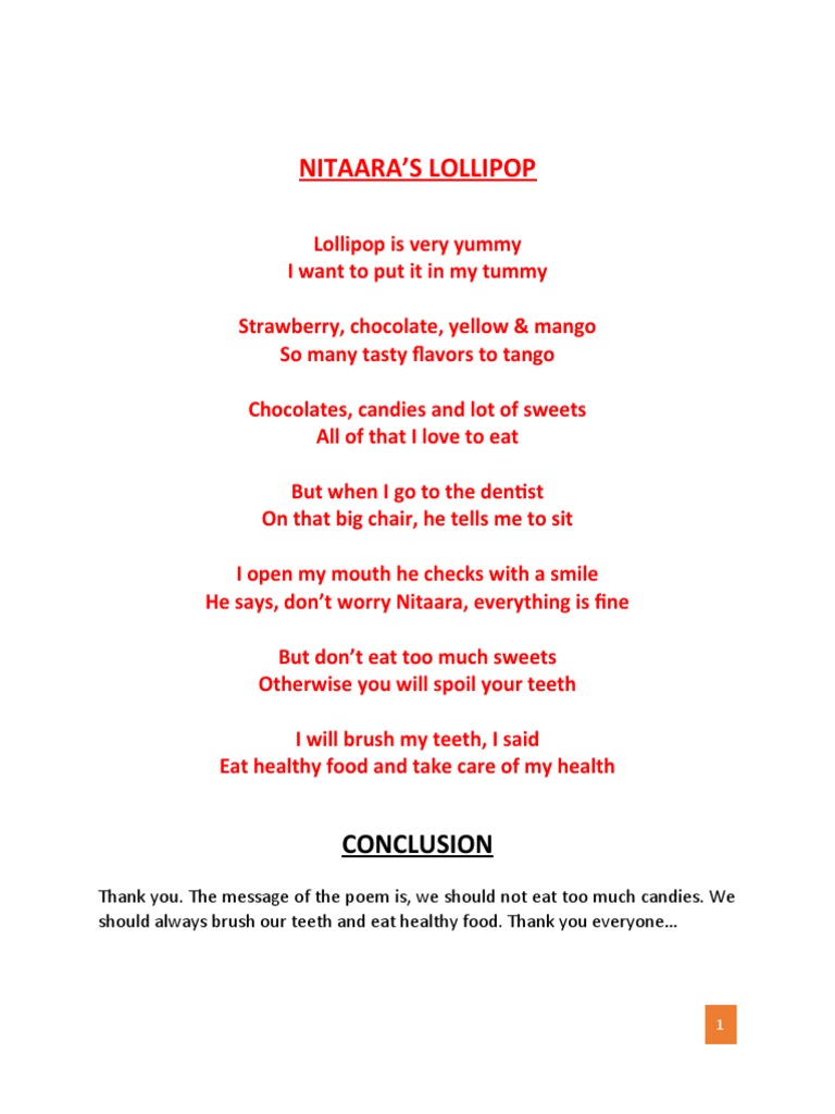 Nitaara's Lollipop - UKG | PDF