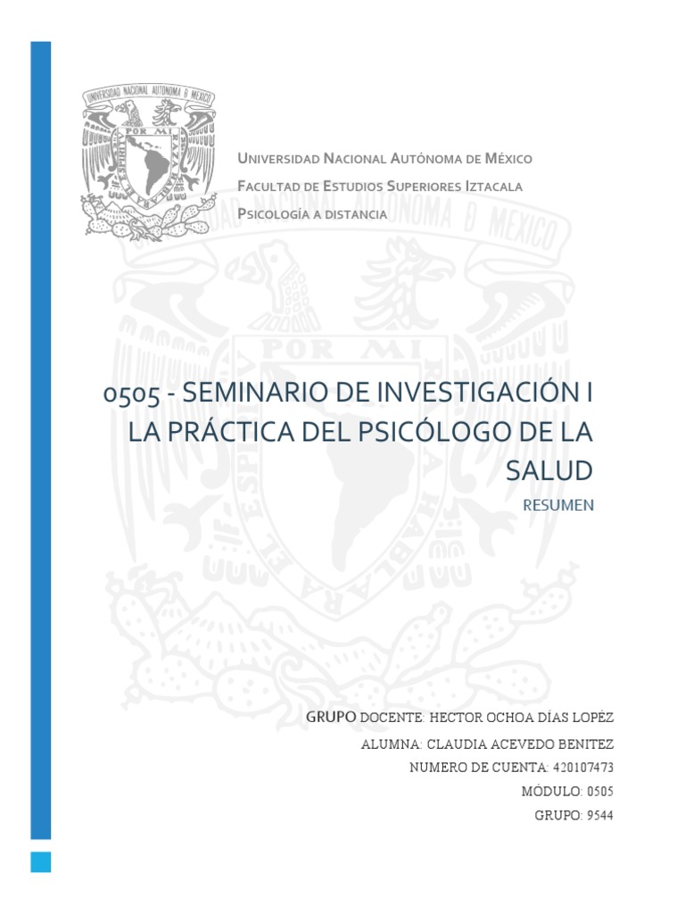 Resumen de Psicologia | PDF | Sicología | Salud psicológica