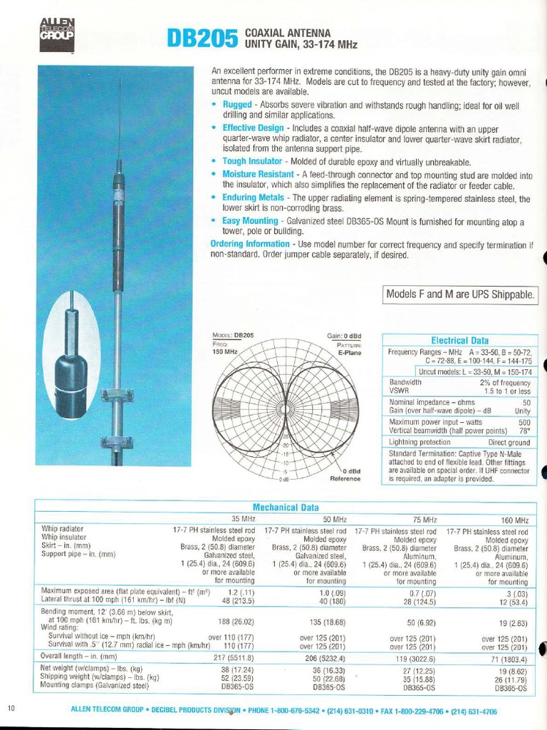 DB 205 Catalog Sheet | PDF