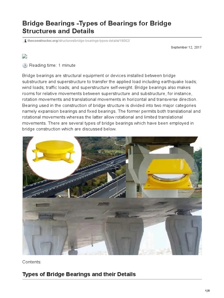 Bridge Bearings | PDF | Bearing (Mechanical) | Bridge