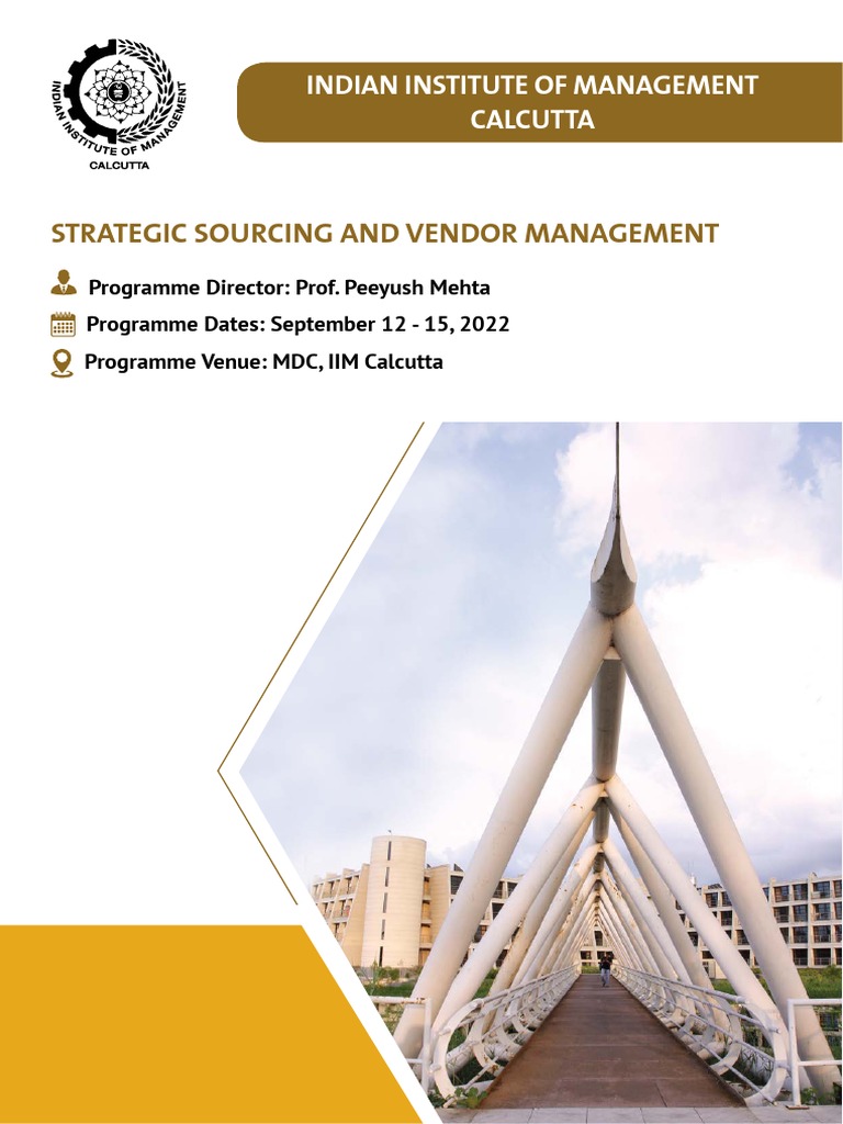 MDP Brochure SSVM Sep 22 | Download Free PDF | Procurement | Supply Chain