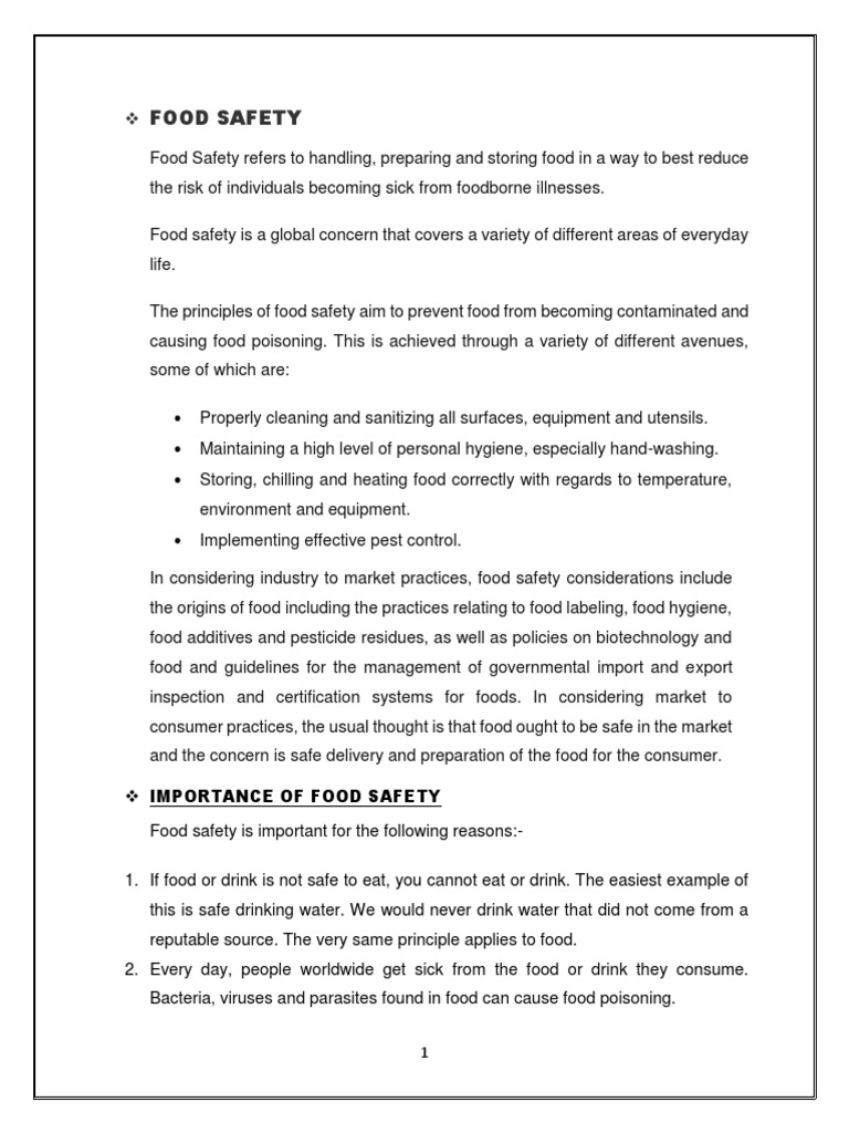Food Safety Issues | PDF | Food Safety | Foodborne Illness