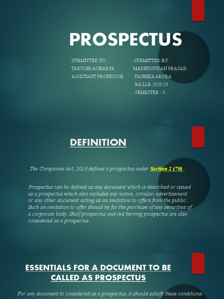 Prospectus 2 | Download Free PDF | Prospectus (Finance) | Securities ...