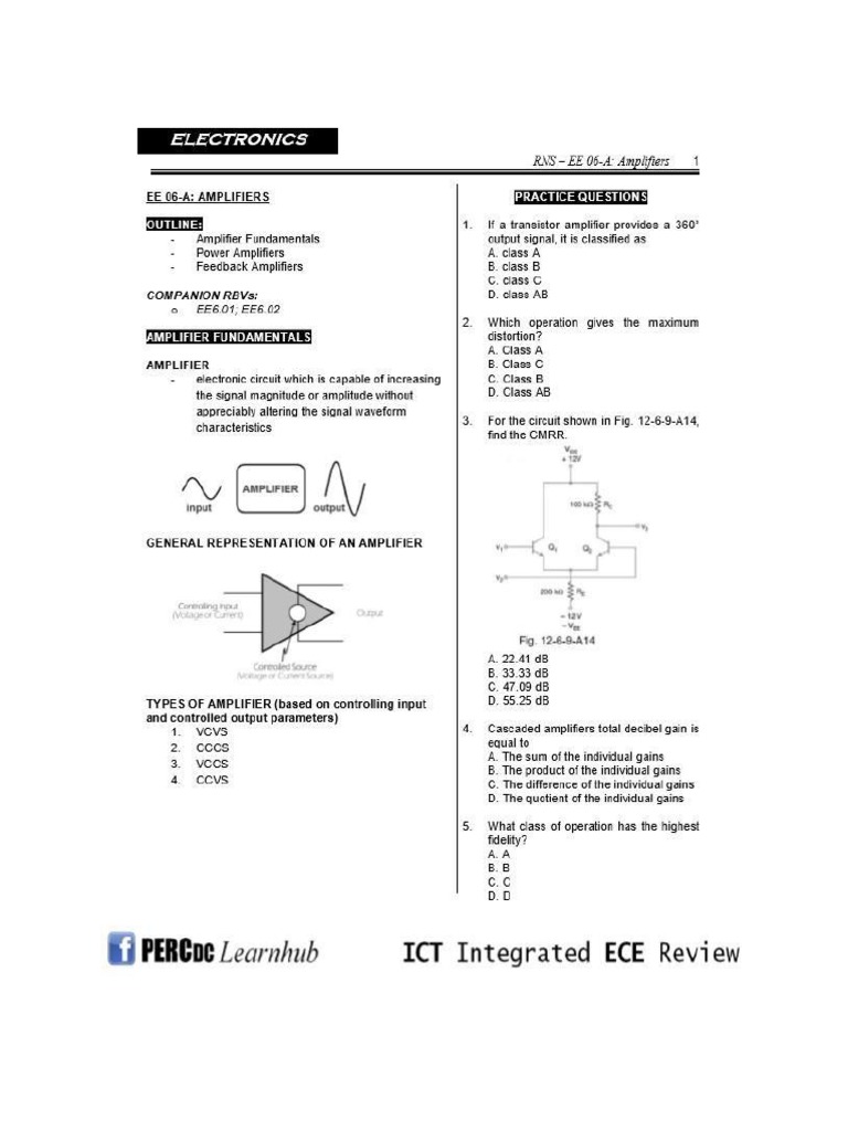 EE 06 A - Amplifiers PPDF 2 | PDF