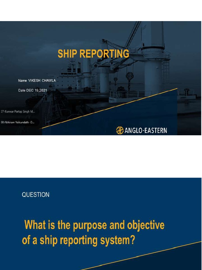 Ship Reporting | PDF