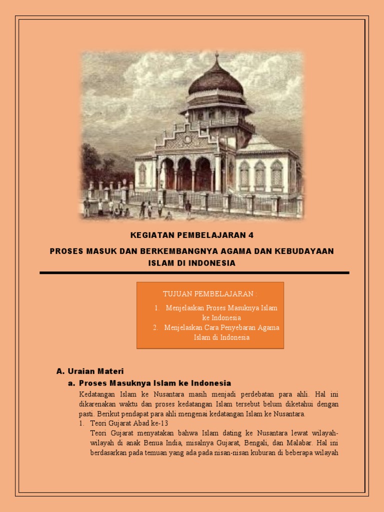 Materi Proses Masuknya Islam Di Indonesia | PDF