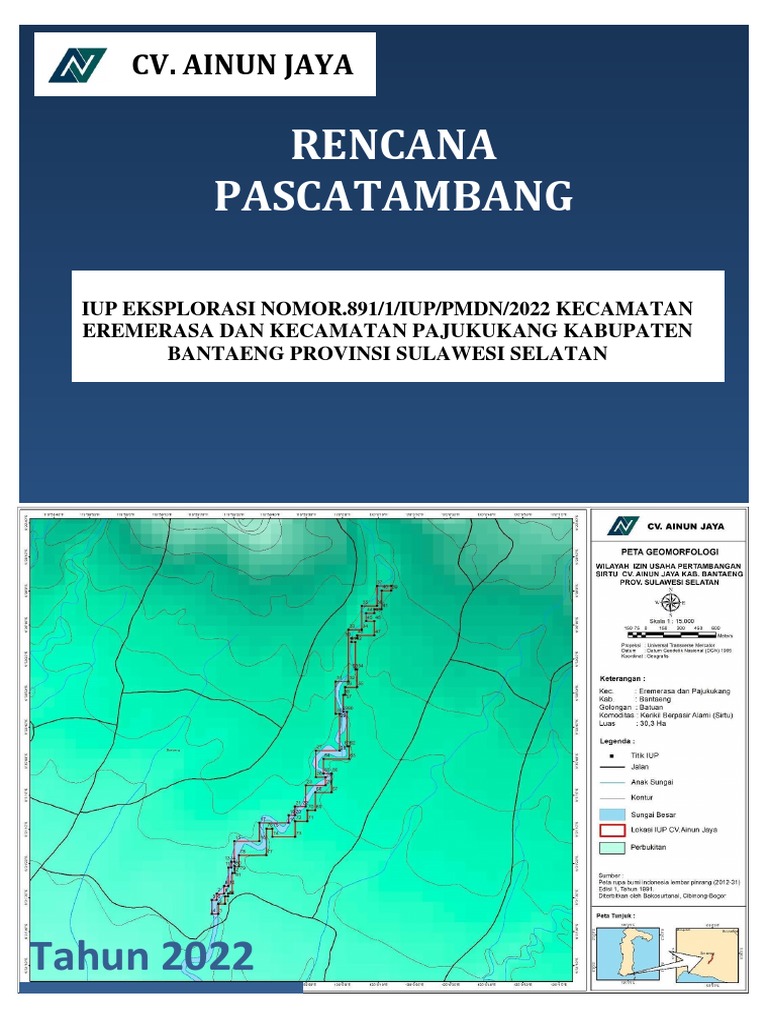 Rencana Pasca Tambang Eremerasa | PDF
