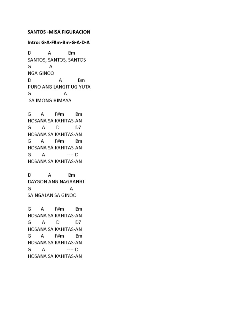 SANTOS Misa Figuracion | PDF