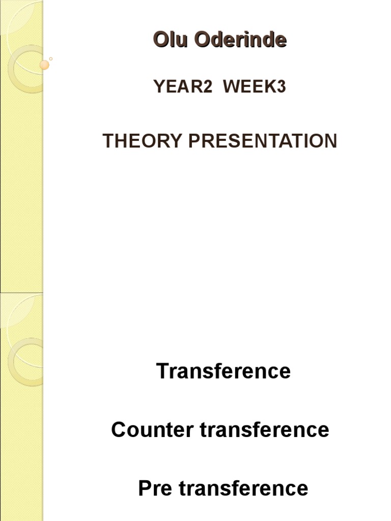 Transference and Countertransference in Counselling | PDF ...