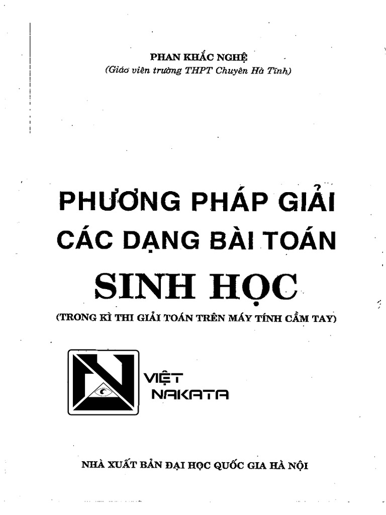 Phương Pháp Giải Các Dạng Bài Toán Sinh Học Trên Máy Tính Cầm Tay - Phan Khắc Nghệ | PDF ...