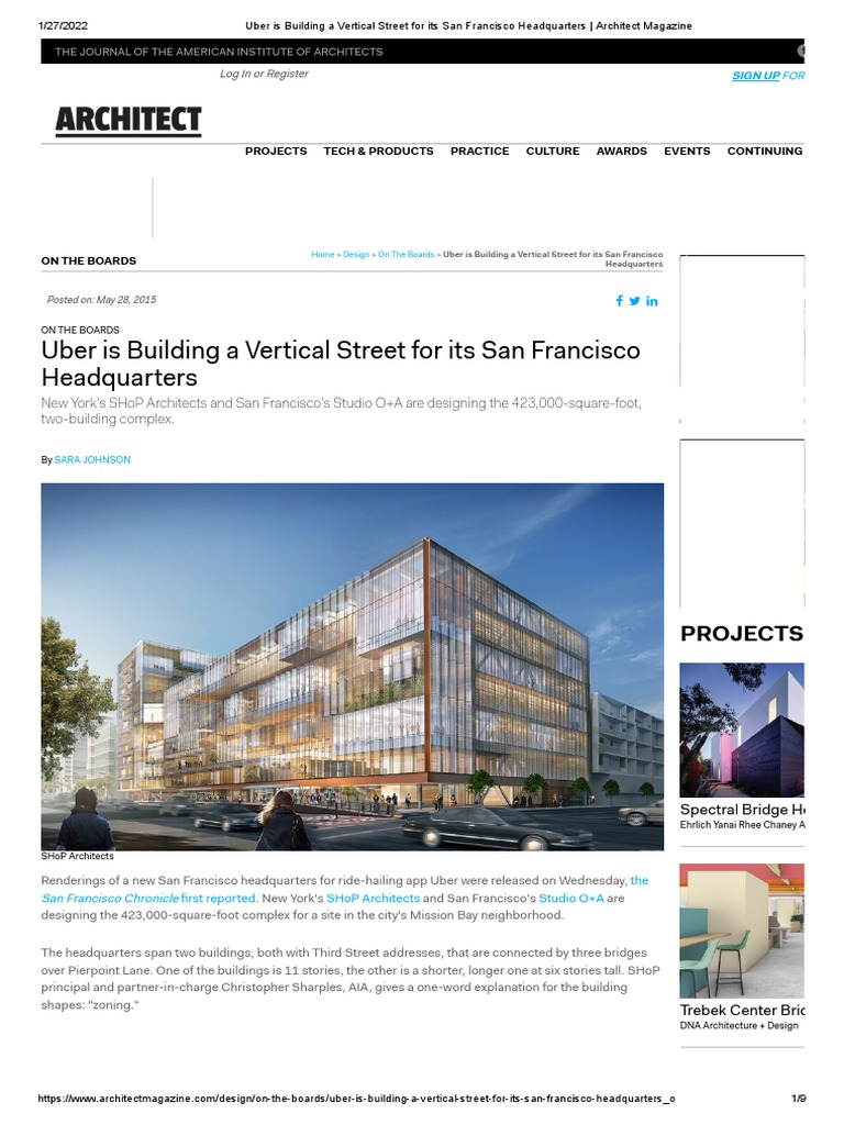 Uber Is Building A Vertical Street For Its San Francisco Headquarters ...