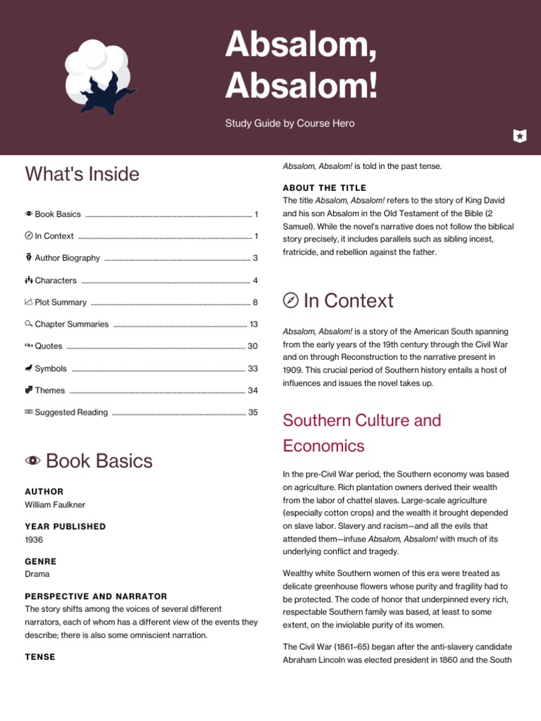 Absalom Absalom | PDF