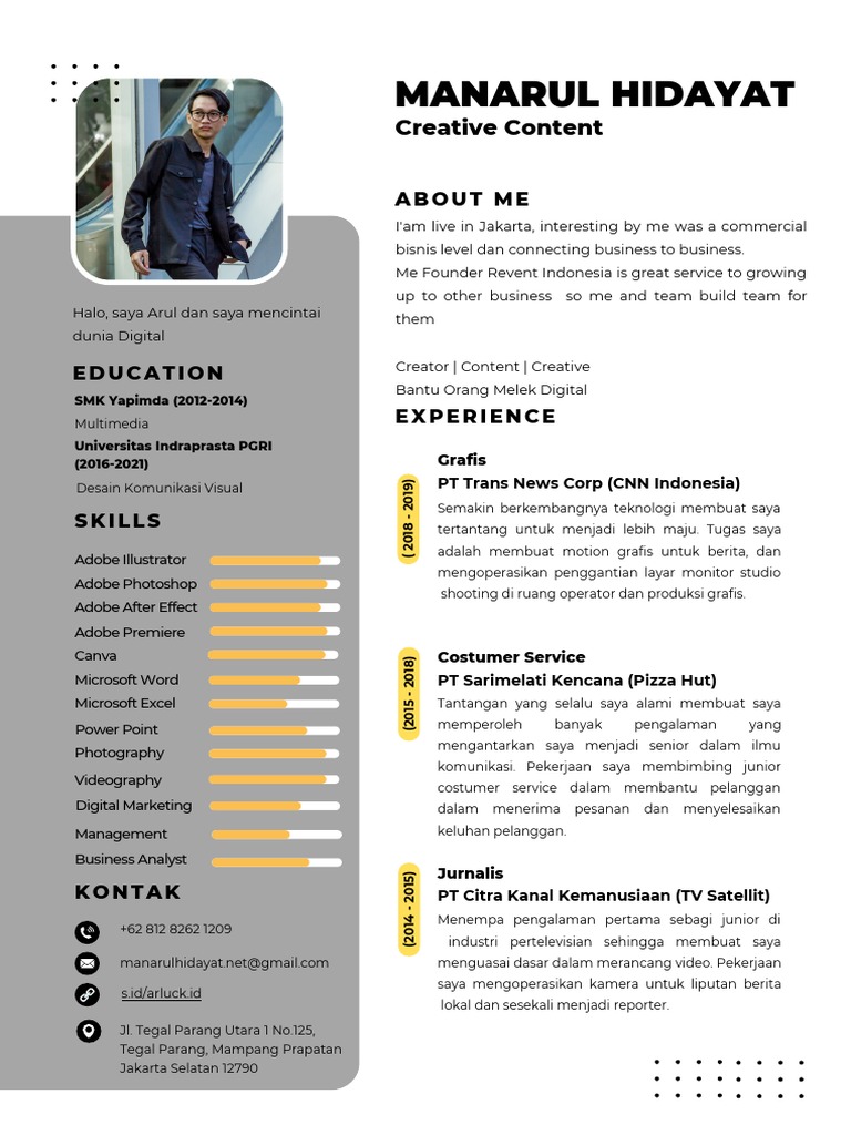 CV Update Manarul Hidayat | PDF