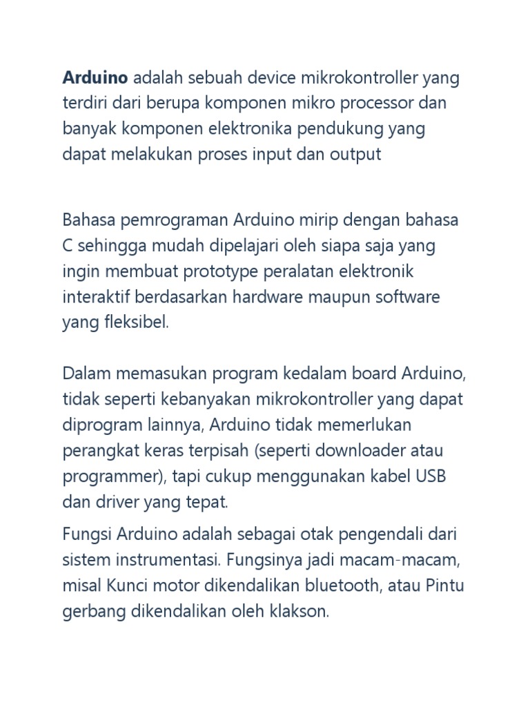 Materi Arduino | PDF