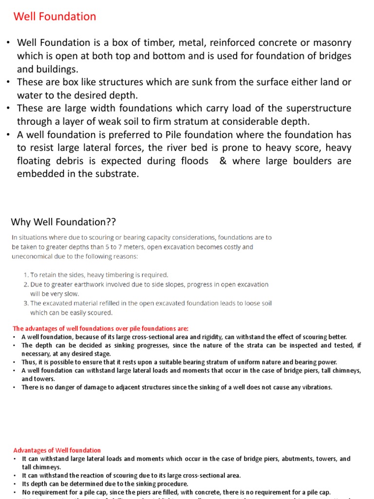 ch-9 Well Foundation | PDF | Deep Foundation | Foundation (Engineering)