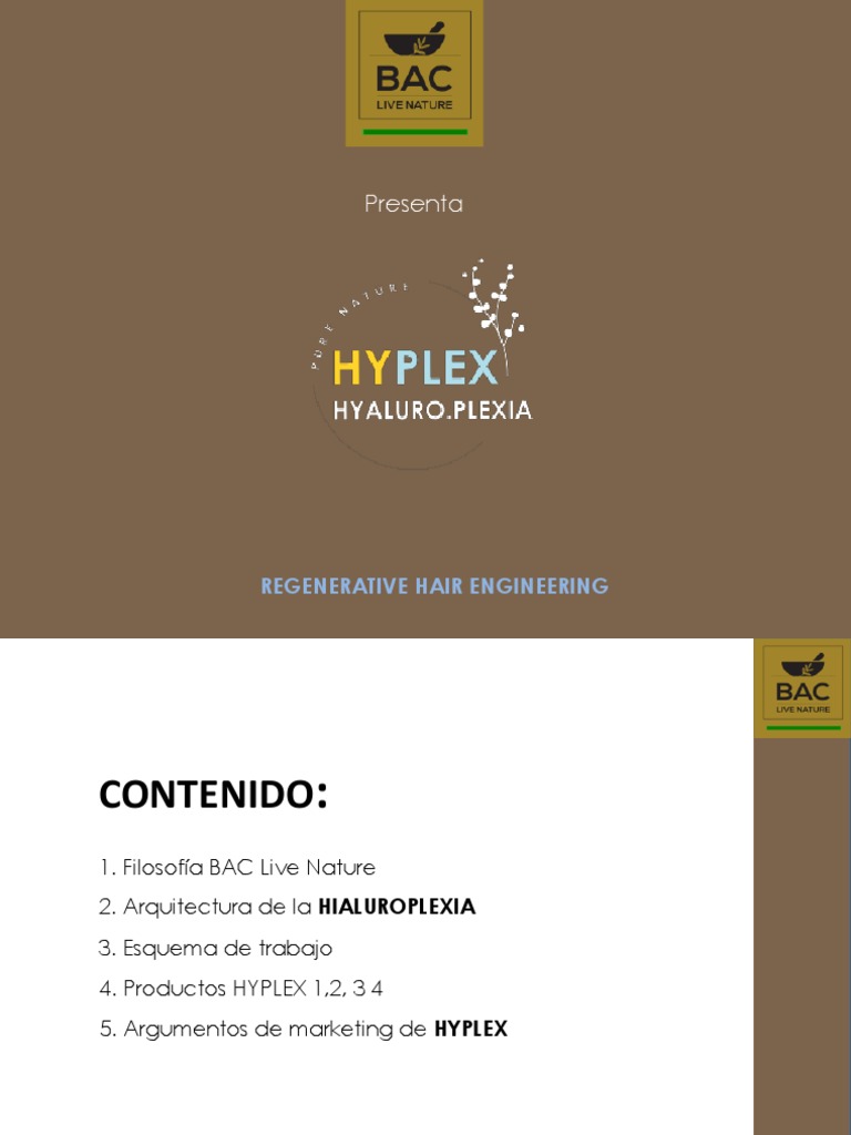 Ingeniería Capilar Regenerativa HYPLEX | PDF