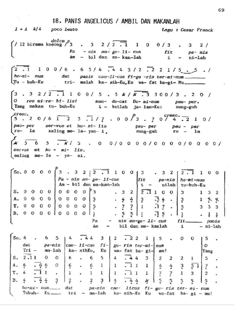 Panis Angelicus - Solo SATB | PDF
