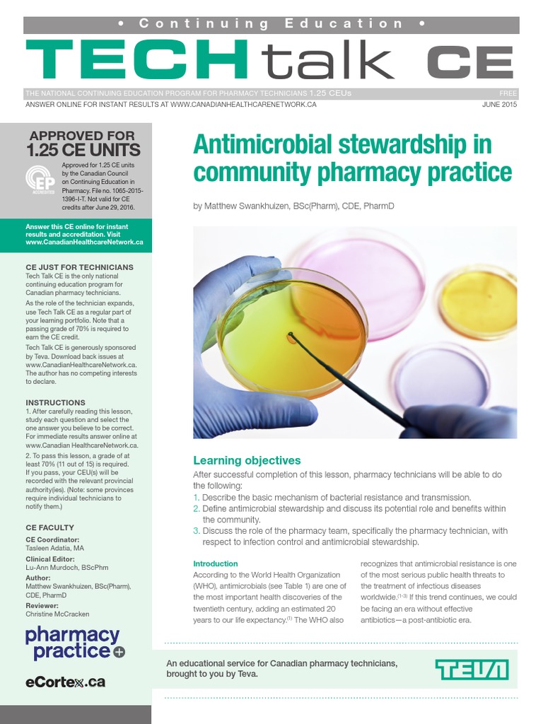 TechTalk - Antimicrobial Stewardship-F2020-6pp | PDF | Antimicrobial Resistance | Infection
