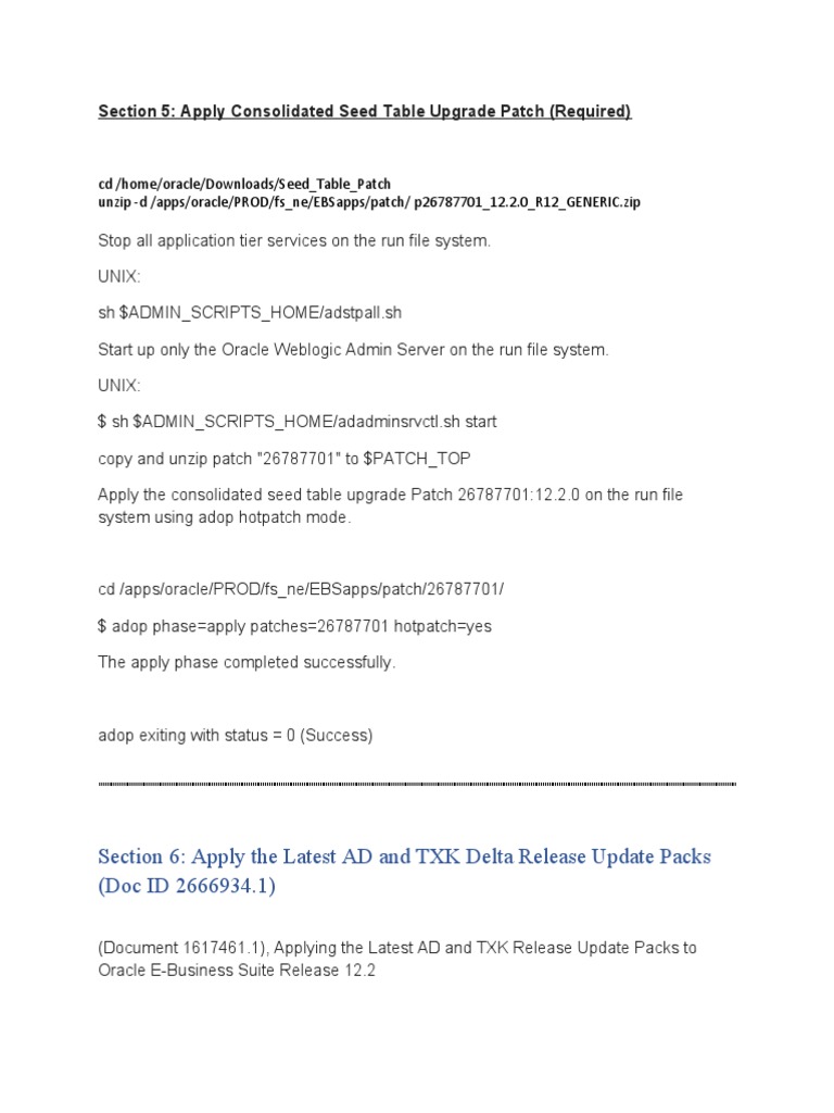 05 Latest Ad Txk Patches Pdf Databases Oracle Corporation