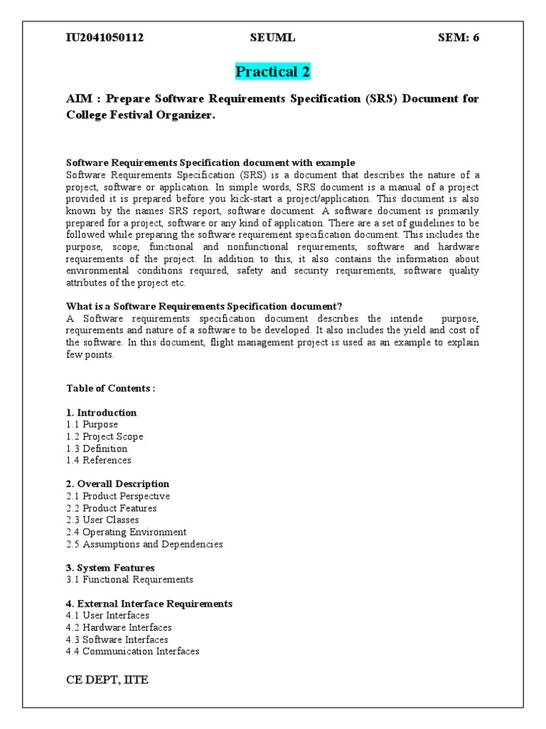 College Festival Organizer SRS Document (40 | PDF | Databases | Specification (Technical Standard)