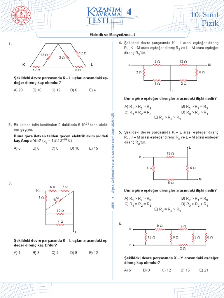 Sınıf Fizik Fizik | PDF