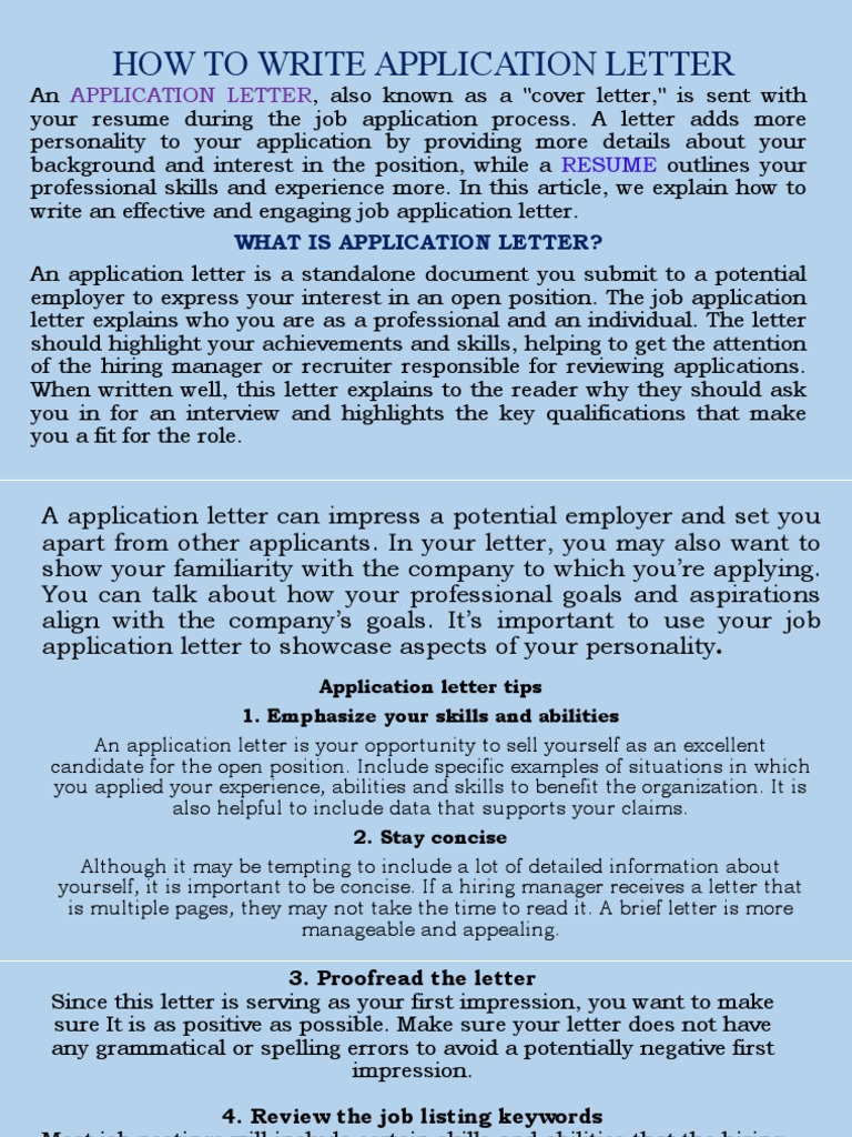 How To Write Application Letter | PDF | Résumé | Recruitment