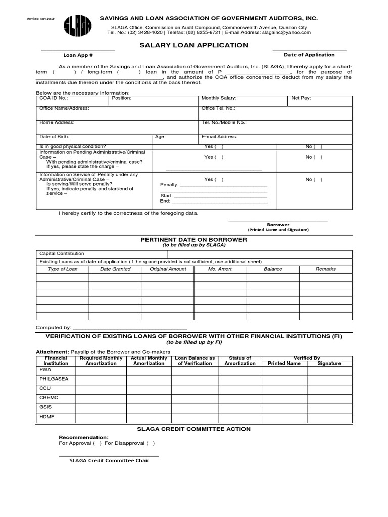 Loan Application Form | PDF | Loans | Interest