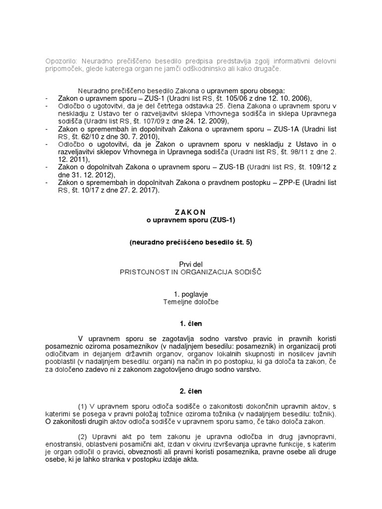 Priprava Na Strokovni Izpit ZUP 5 | PDF