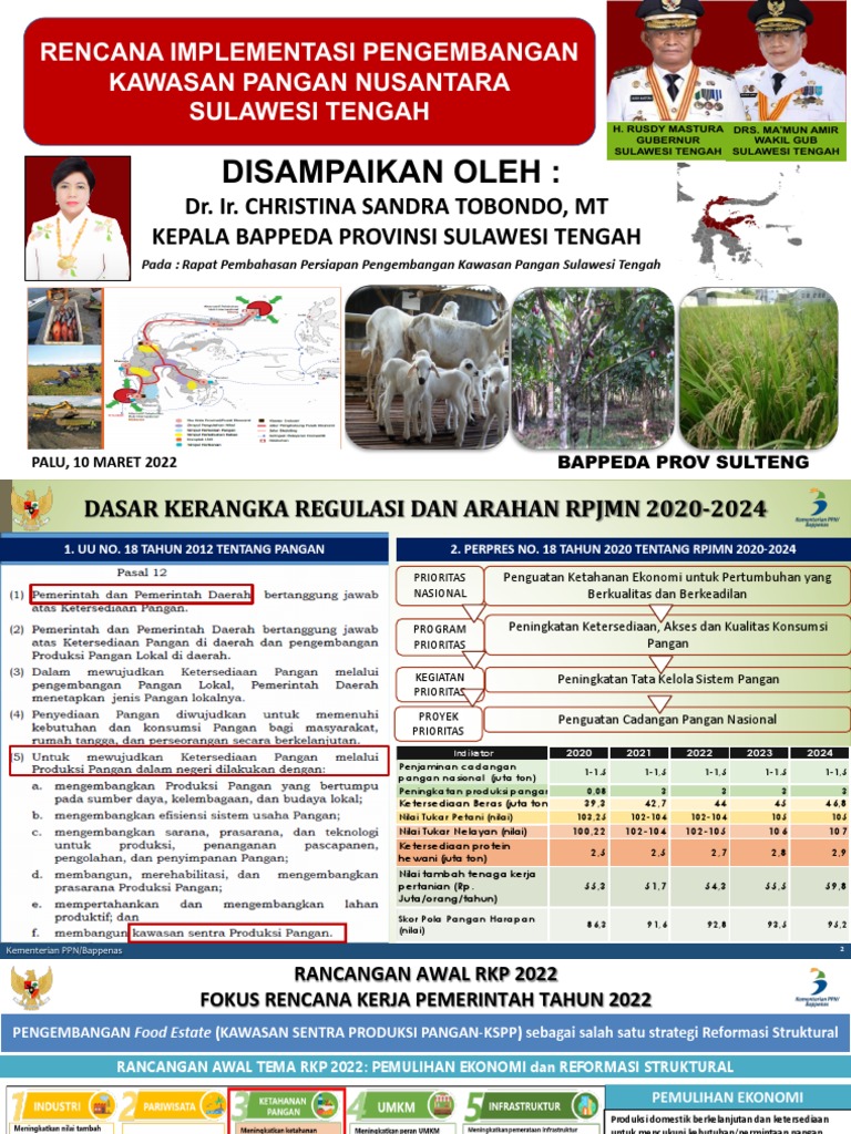 Bahan Paparan Kawasan Pangan 2022 Bappeda Edit1 | PDF