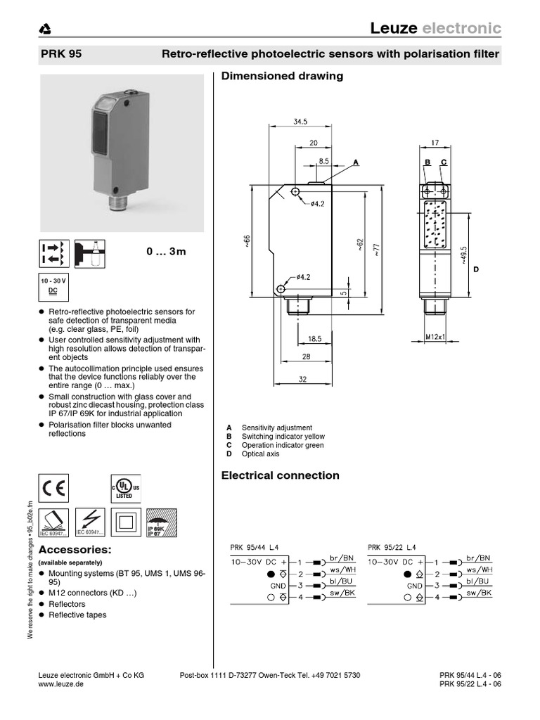 DSW PRK95 B02e en | PDF | Optical Filter | Bipolar Junction Transistor