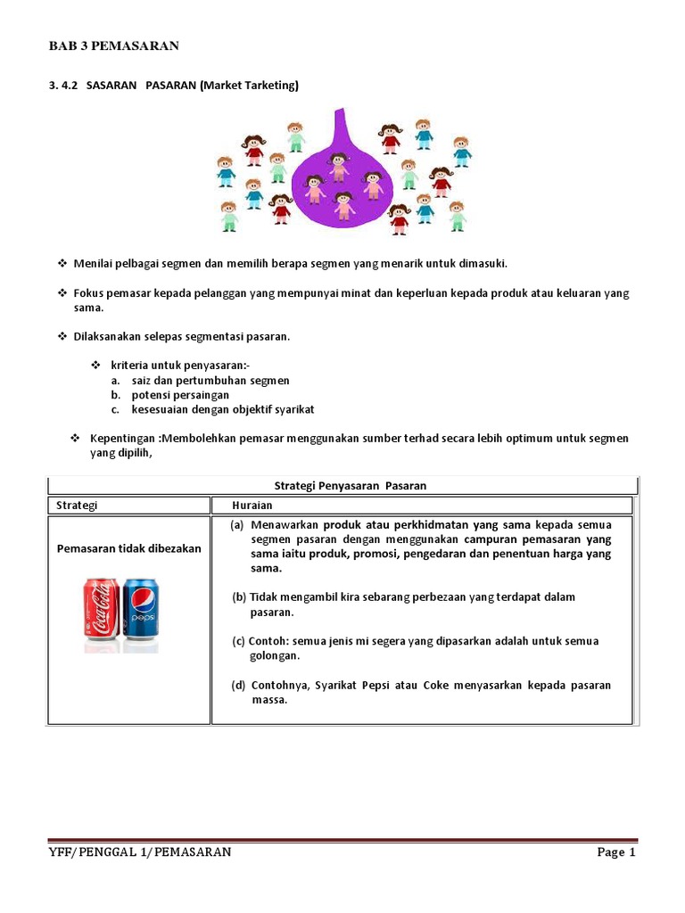 3.4.2 Sasaran Pasaran | PDF