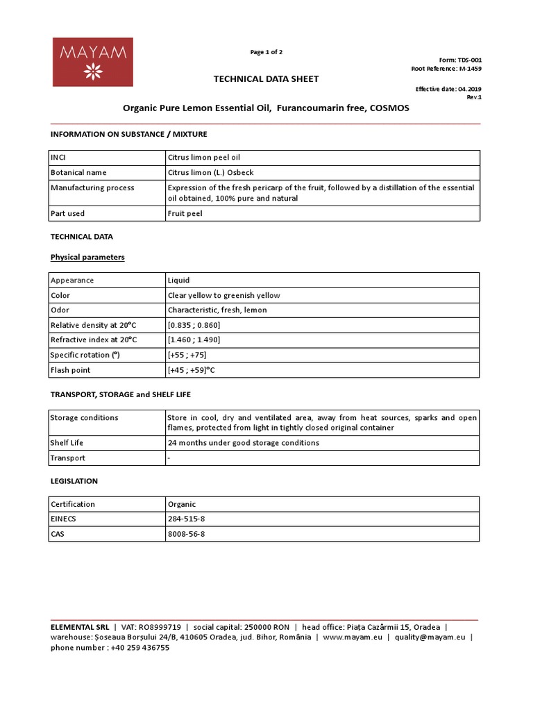 Material Data Sheet | PDF | Hazards | Essential Oil