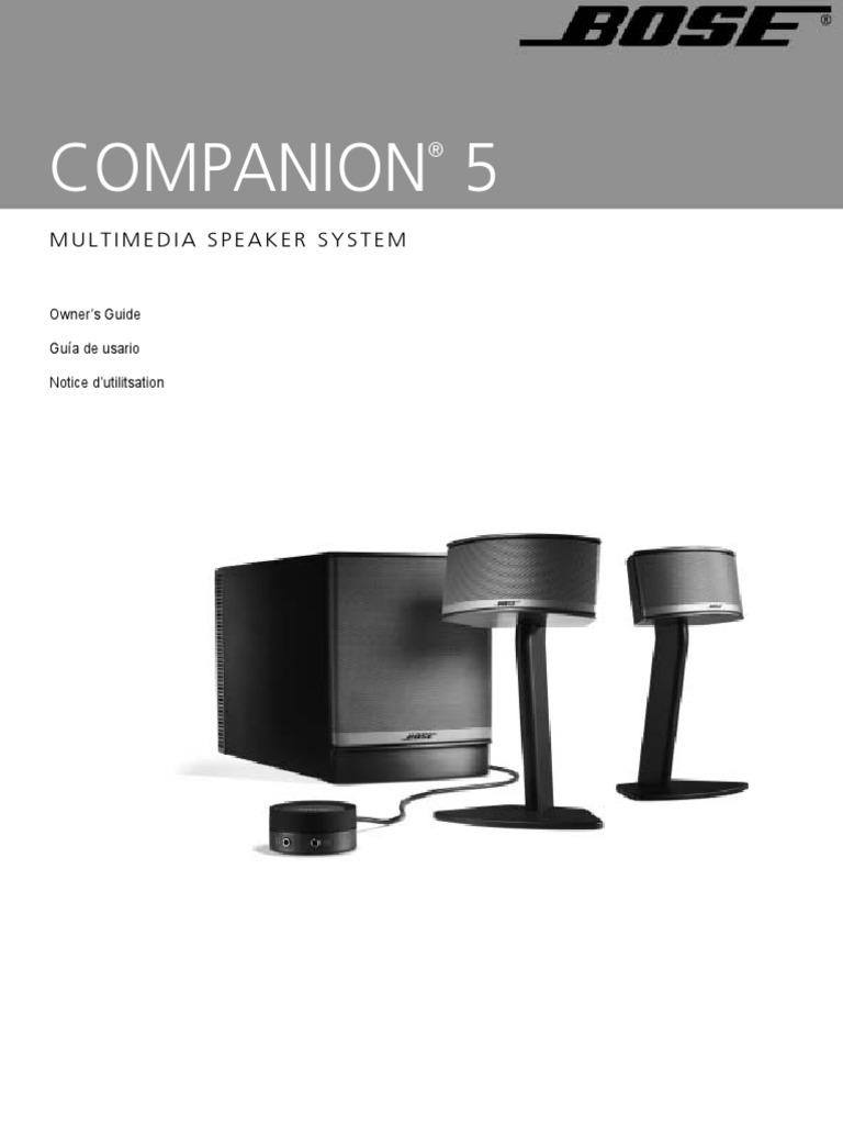 Bose Companion 5 Owners Guide | PDF | Headphones | Loudspeaker