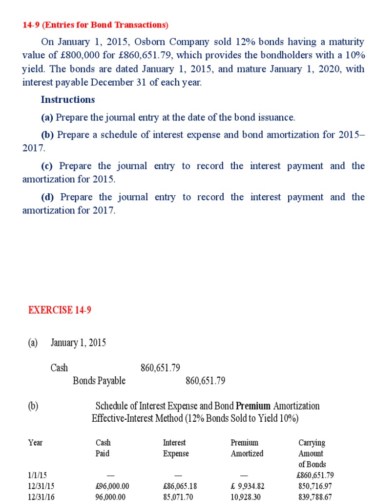 Analysis of Amortization Schedule and Interest Entries for Capulet ...