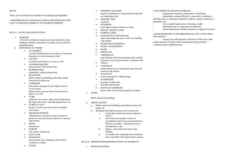 BP 344 | PDF | Disability | Stairs