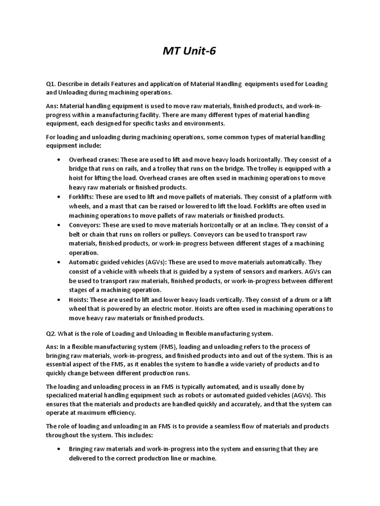 MT QB Unit 6 | PDF | Personal Protective Equipment | Robotics MT QB Unit 6 | PDF | Personal Protective Equipment | Robotics