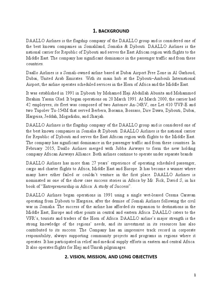 Daallo Airline | PDF | Airlines | Economies