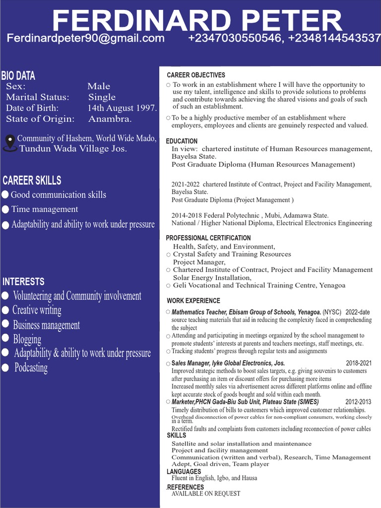 MR Ferdinand Peter | PDF | Sales | Teachers