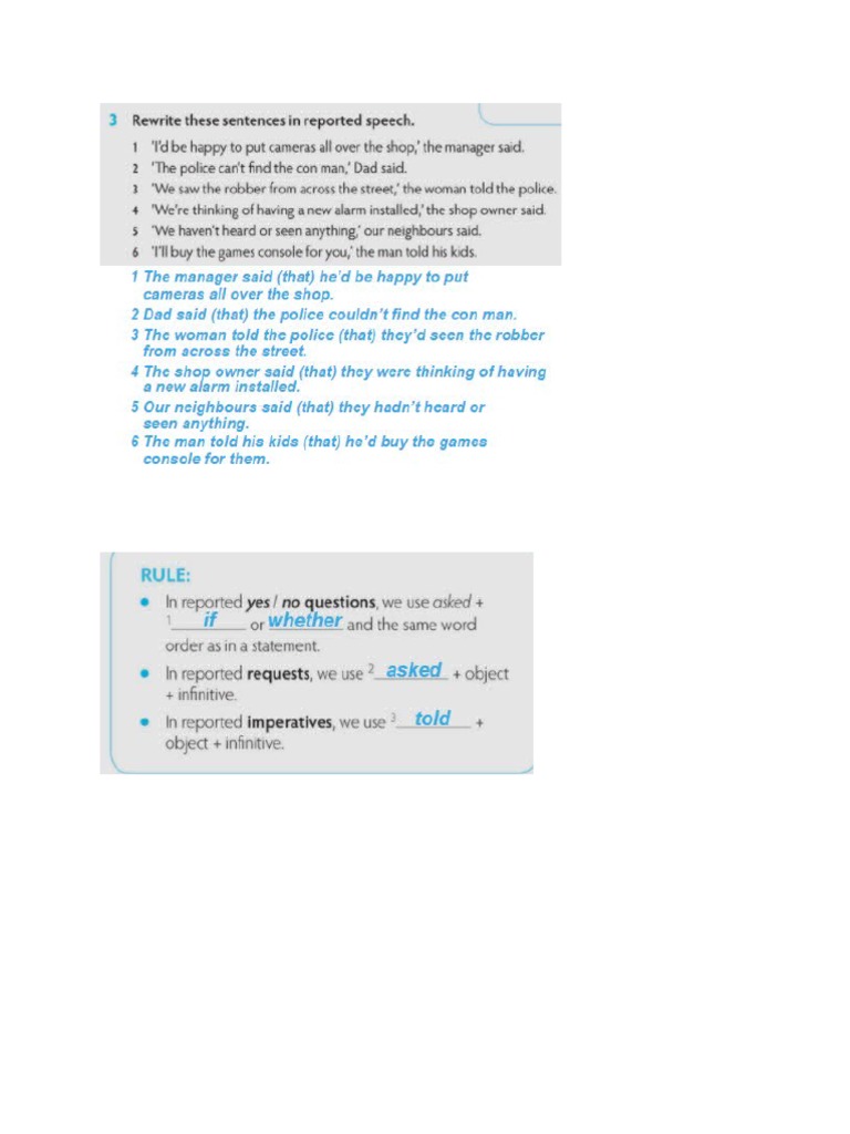 Reported Speech | PDF