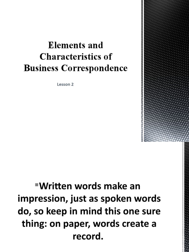 Key Elements of Business Correspondence | PDF | Communication | Pronoun