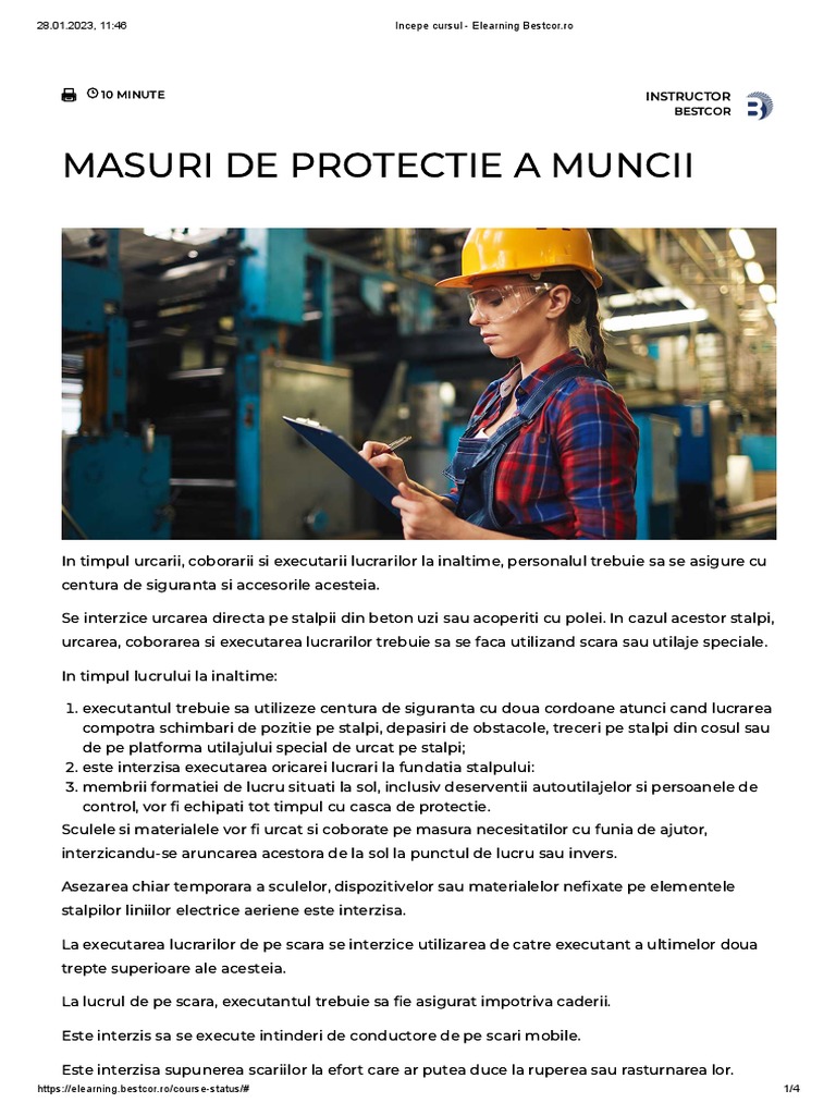 26 Masuri de Protectie A Muncii | PDF
